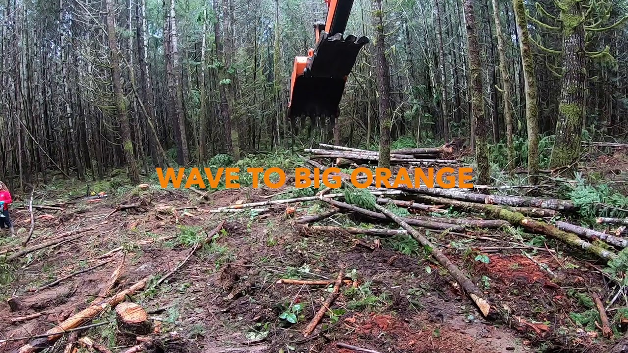 PULLING OUT STUMPS AND MOVING LOGS - YouTube