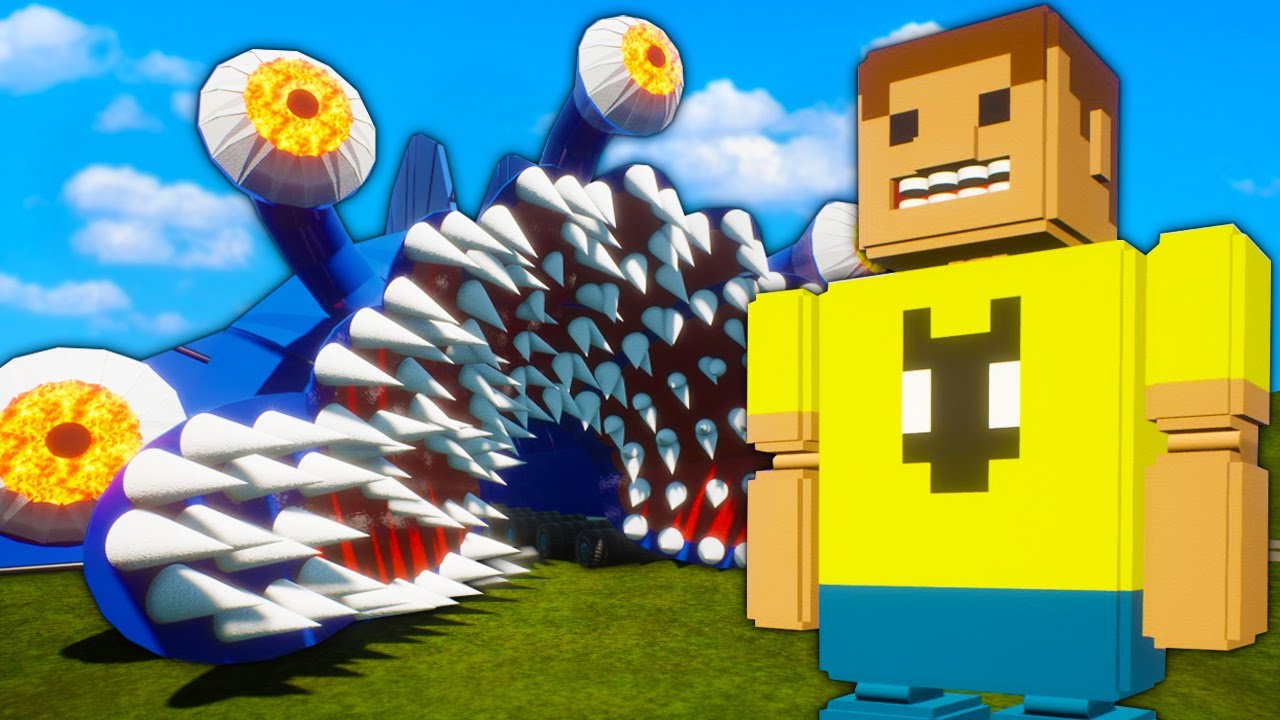 Crazy MEGALODON MONSTER Eats Lego Ragdoll in Brick Rigs Gameplay! - YouTube