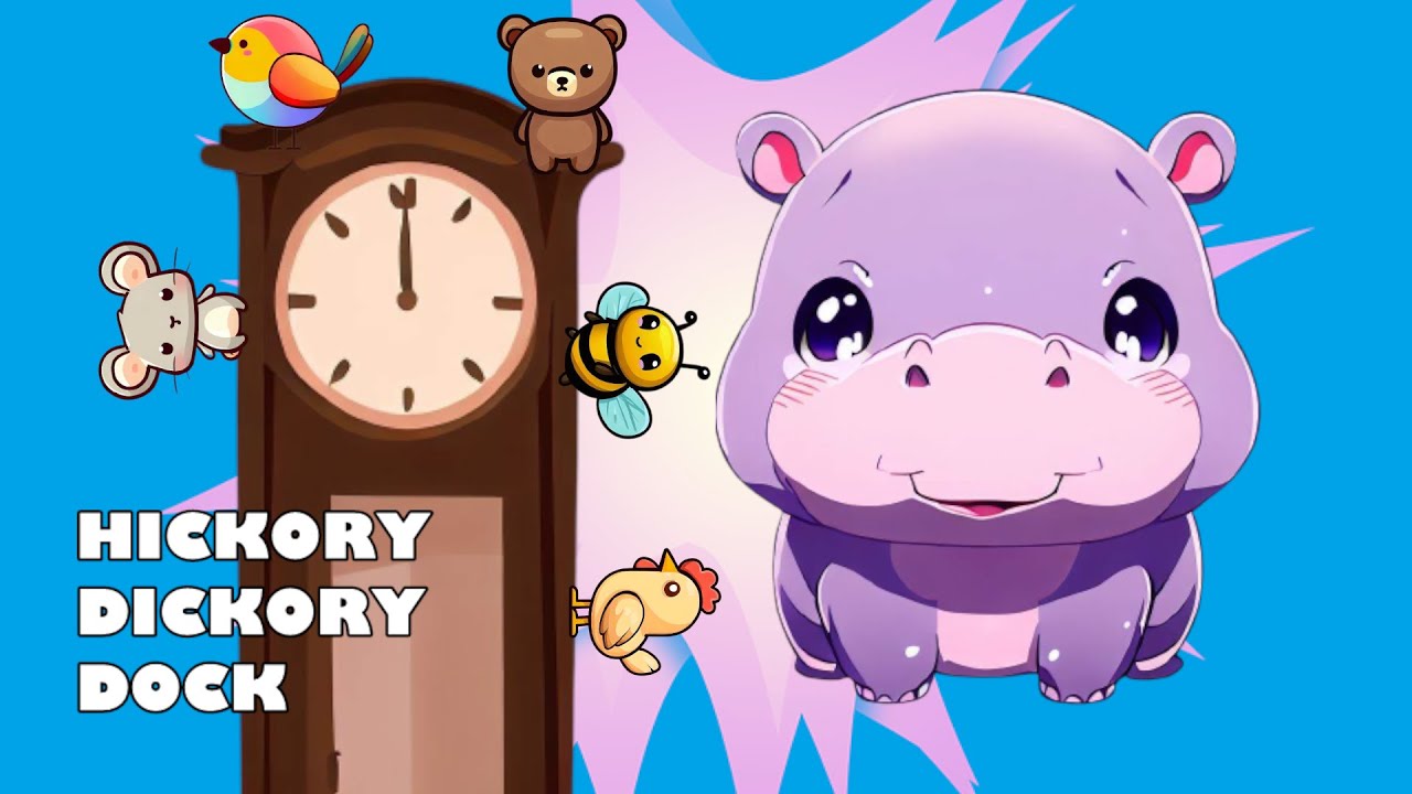 Hickory Dickory Dock | Hippo Bounce 75 | Nursery Rhymes & Kids Songs - YouTube