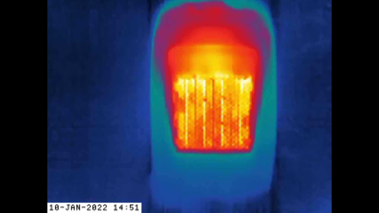 Space Heater Time Lapse Thermal Camera Fire Setting - YouTube