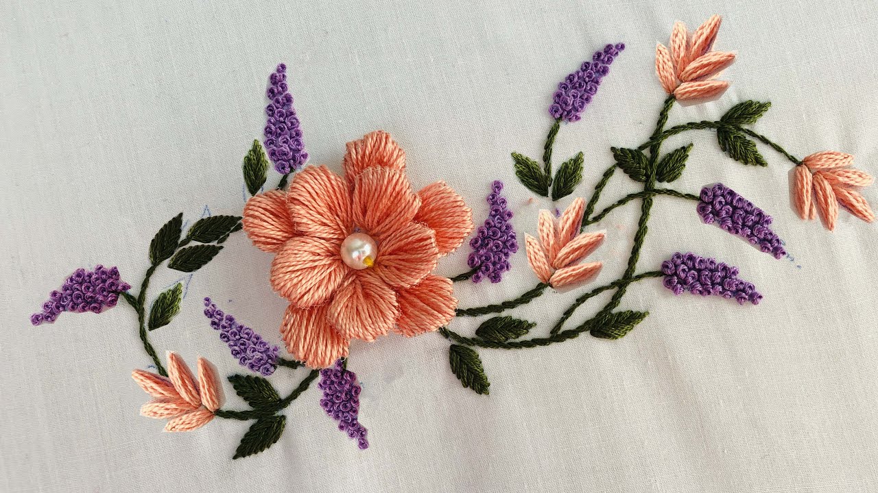 A Unique And Beautiful Hand Embroidery Step By Step Lesson For