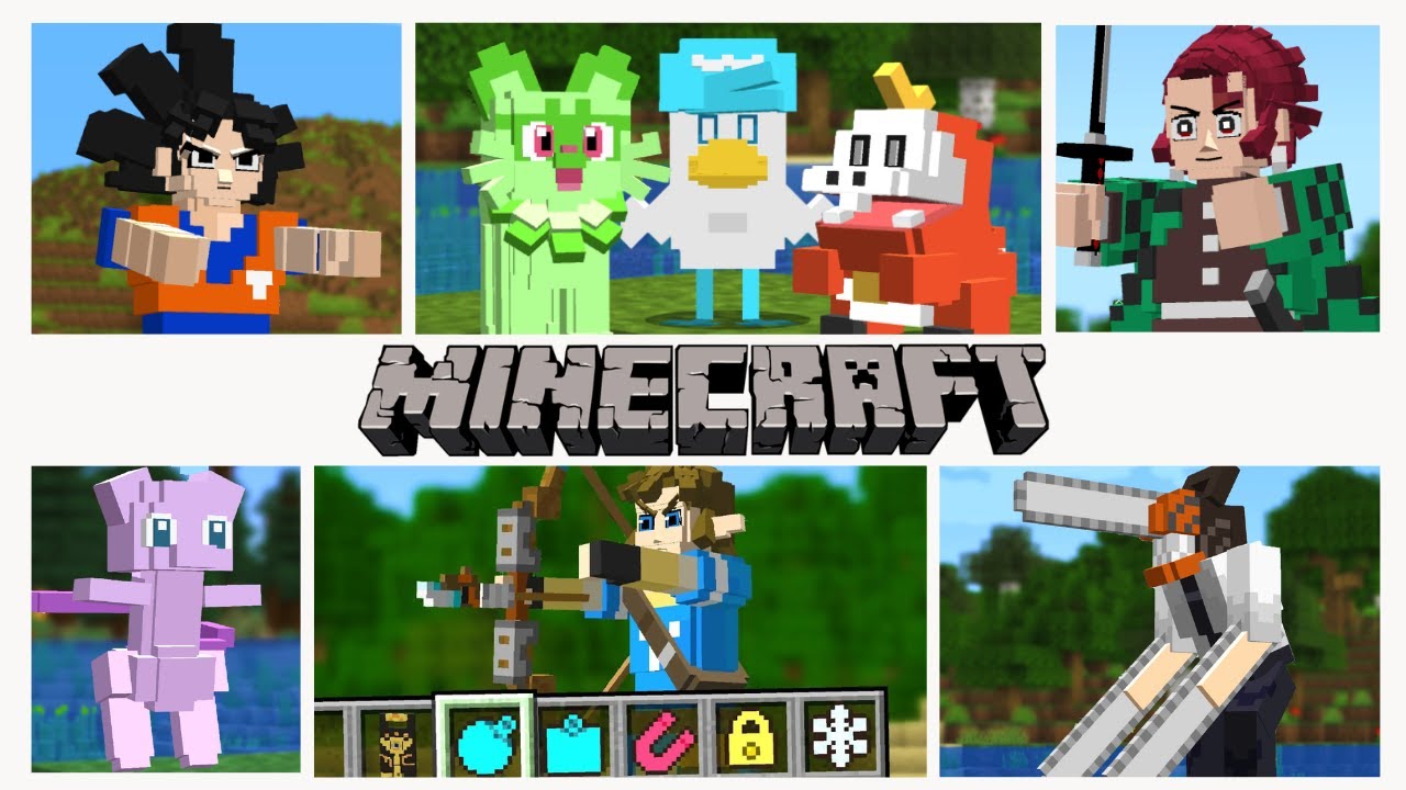 I remade every mob into various game and anime characters in minecraft ...