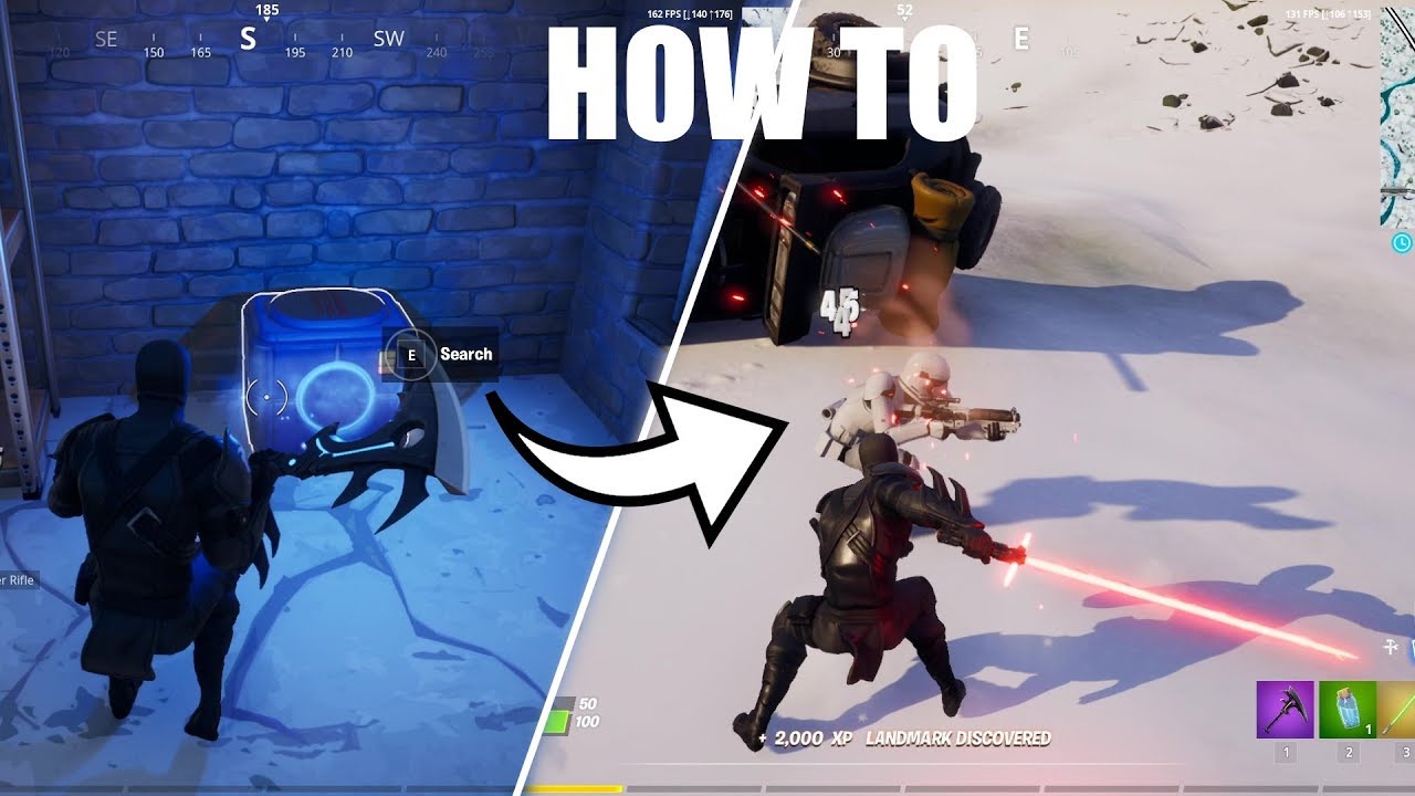 How to get Star Wars Lightsabers and Blaster Rifles in Fortnite ...