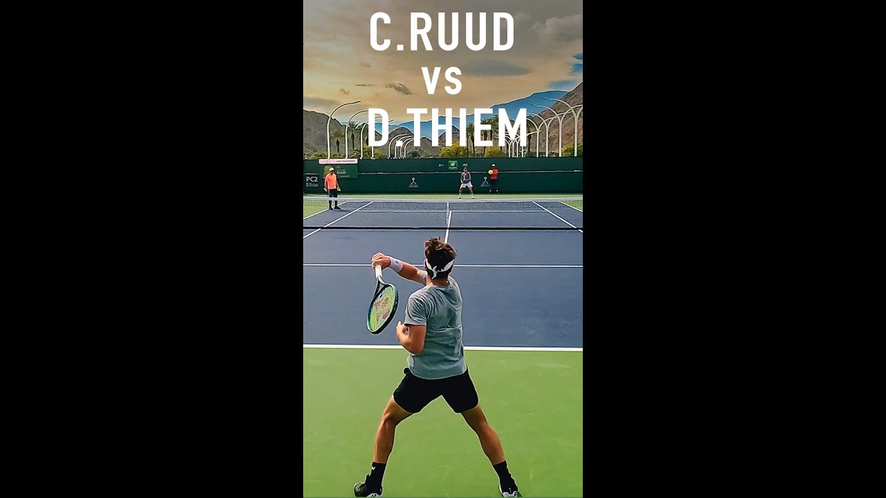 C.Ruud vs D.Thiem | 43-shot EPIC practice rally! 😱 - YouTube
