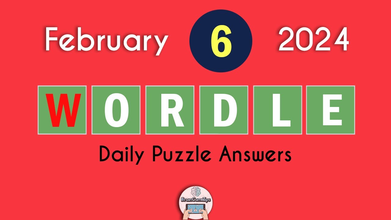 Wordle February 6 2024 Today Answer - YouTube