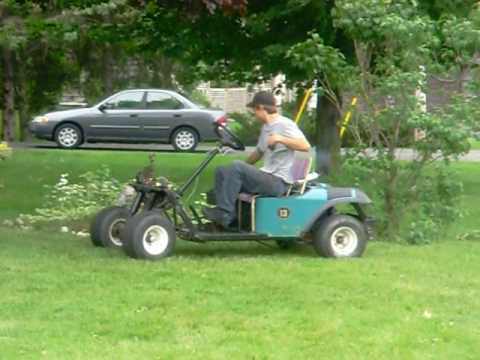Go Kart -10 hp tecumsin snowblower motor on golf cart ! - YouTube