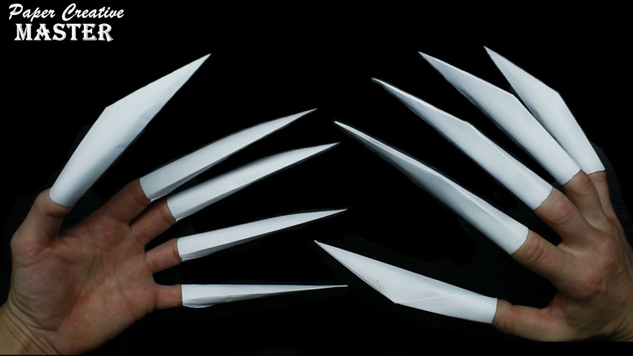 How to make claws out of paper. Origami claws - YouTube