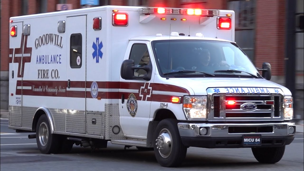 Goodwill Fire Company Ambulance MICU 84-1 Responding - YouTube