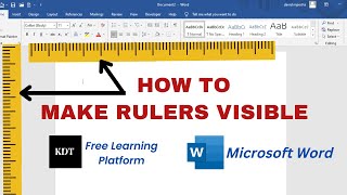 How To Insert Ruler In Word Show The Horizontal And Vertical Ruler In ...