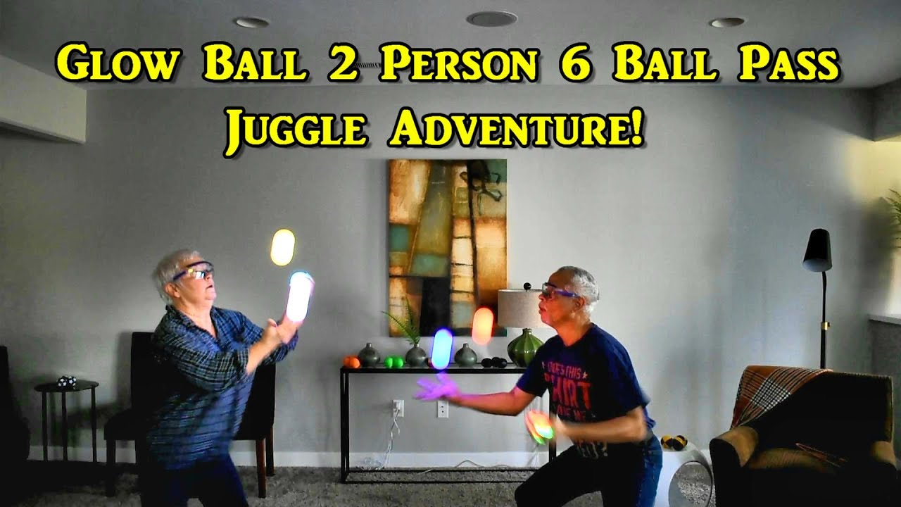 Glow Ball 2 Person 6 Ball Pass Juggle Adventure - YouTube