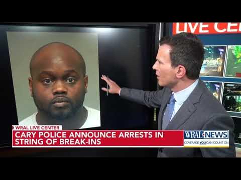 Cary police announce arrest in string of burglaries - YouTube