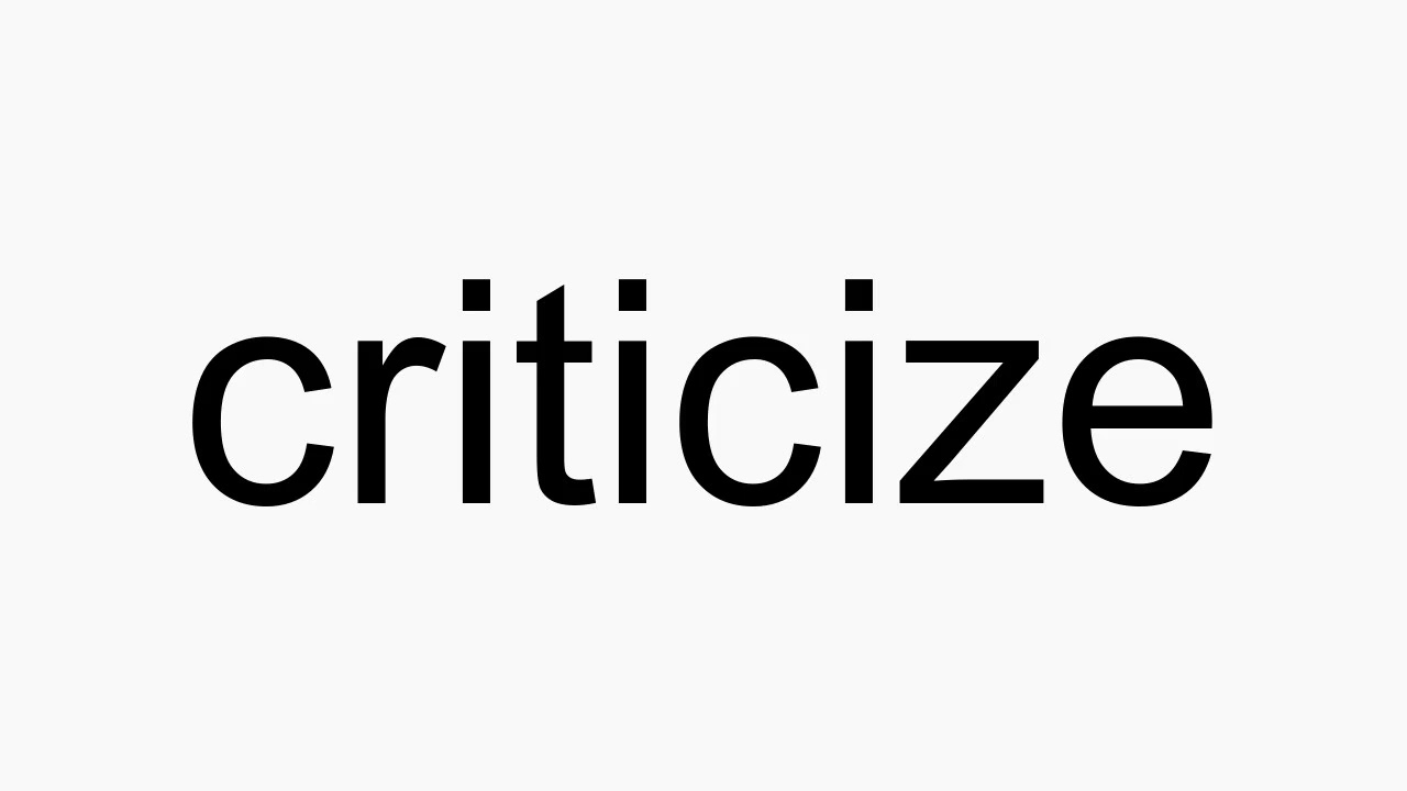 How to pronounce criticize - YouTube How to pronounce criticize - YouTube