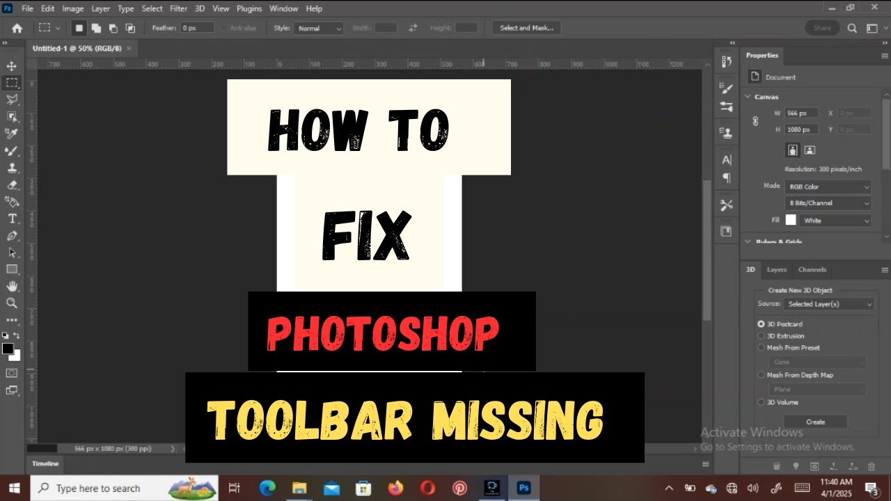 How to Reset Tools And Workspace in Photoshop | Restore missing toolbar ...