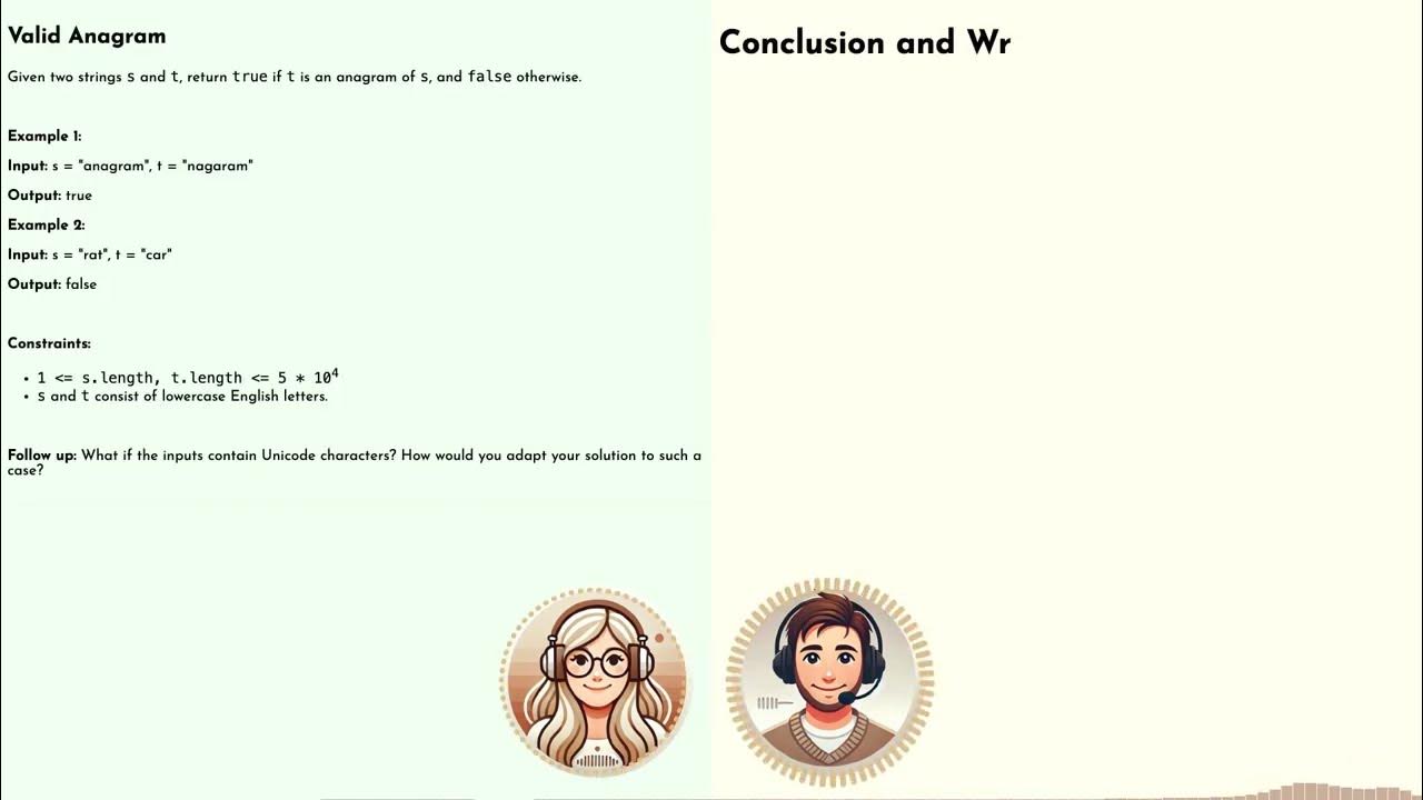 Valid Anagram: From Brute Force to Super Fast Solutions | Coding Interview | Audio Podcast - YouTube
