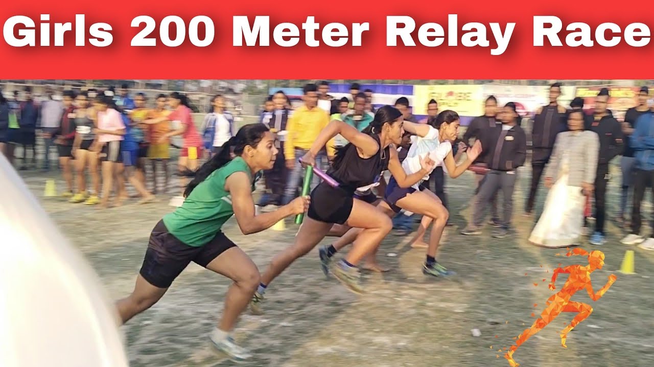 Girls 200 Meter Relay Race | Relay Race Video - YouTube