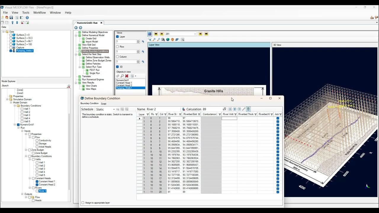 [MODFLOW for Beginners] Tutorial #4 - Boundary Conditions: Rivers and Recharge - YouTube
