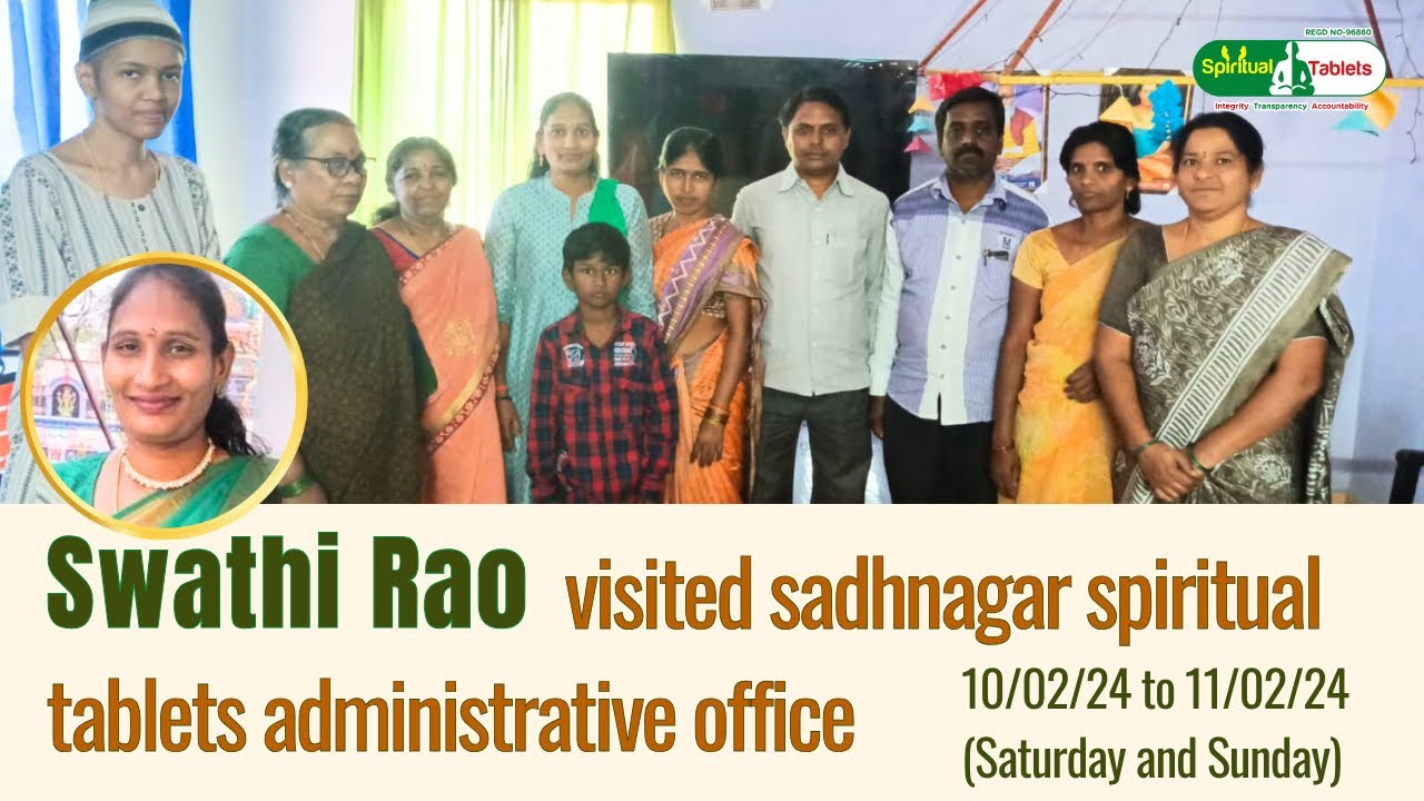 Swathi rao visited sadhnagar spiritual tablets administrative office10 ...
