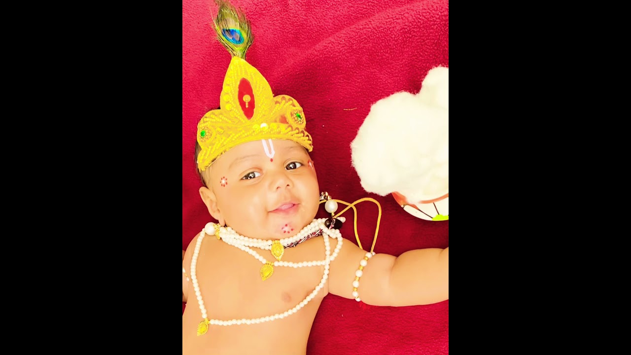 Krishna get up for baby| Krishna makeup for kids | Krishna get up for ...