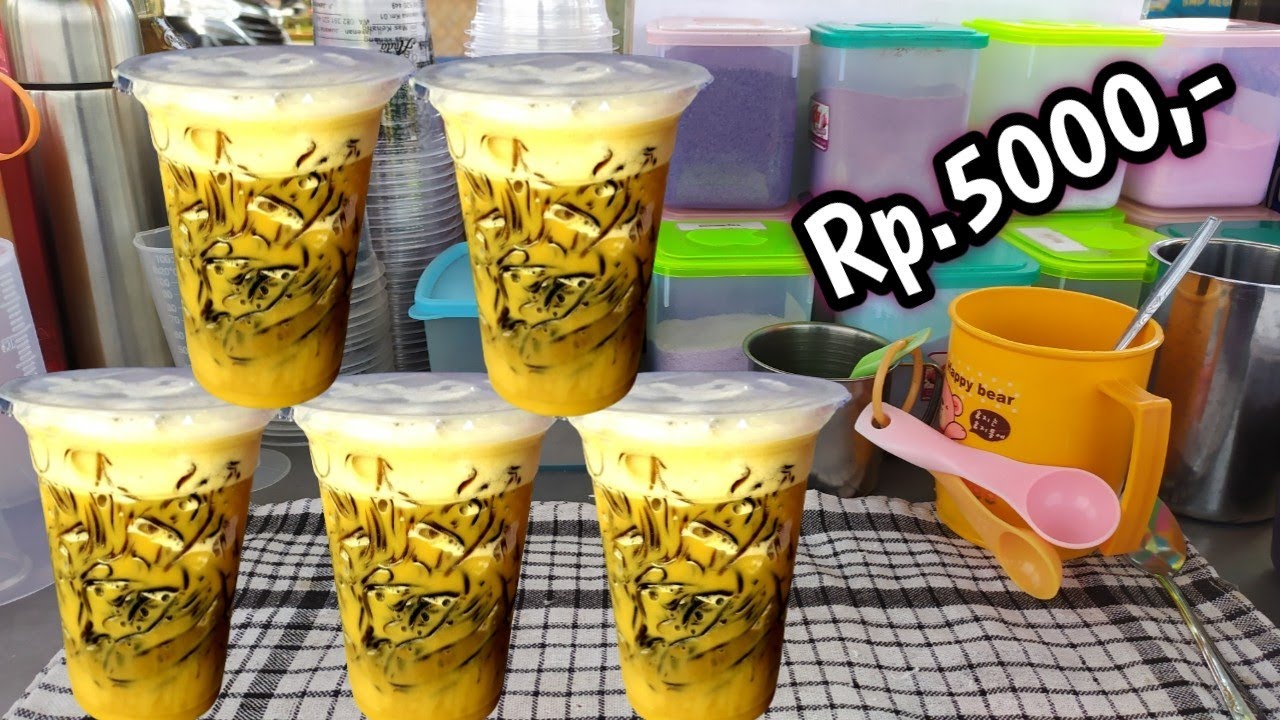 Es cappucino cincau 5000an || ide usaha modal kecil menjanjikan - YouTube