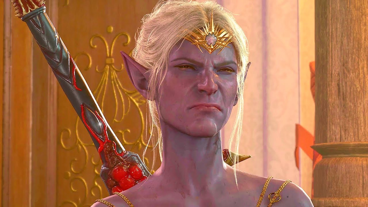 Minthara's reaction to the Foursome with the Drow twins | Baldur's Gate ...