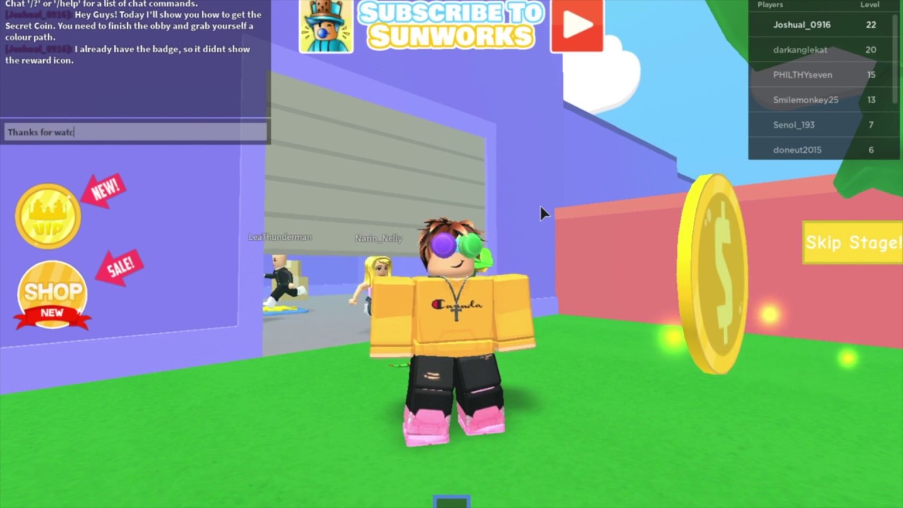 Secret Coin in Escape the Art Shop Obby by Sunworks. - YouTube