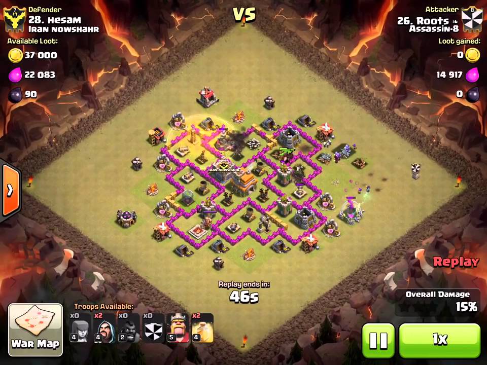 Th7 Hog Attack Roots the new Th7 attack strategy - YouTube