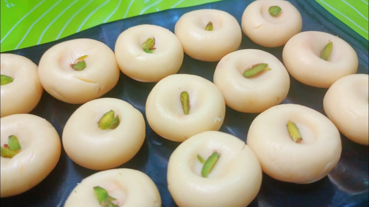 Easy milk PEDA Recipe with two ingredients - YouTube