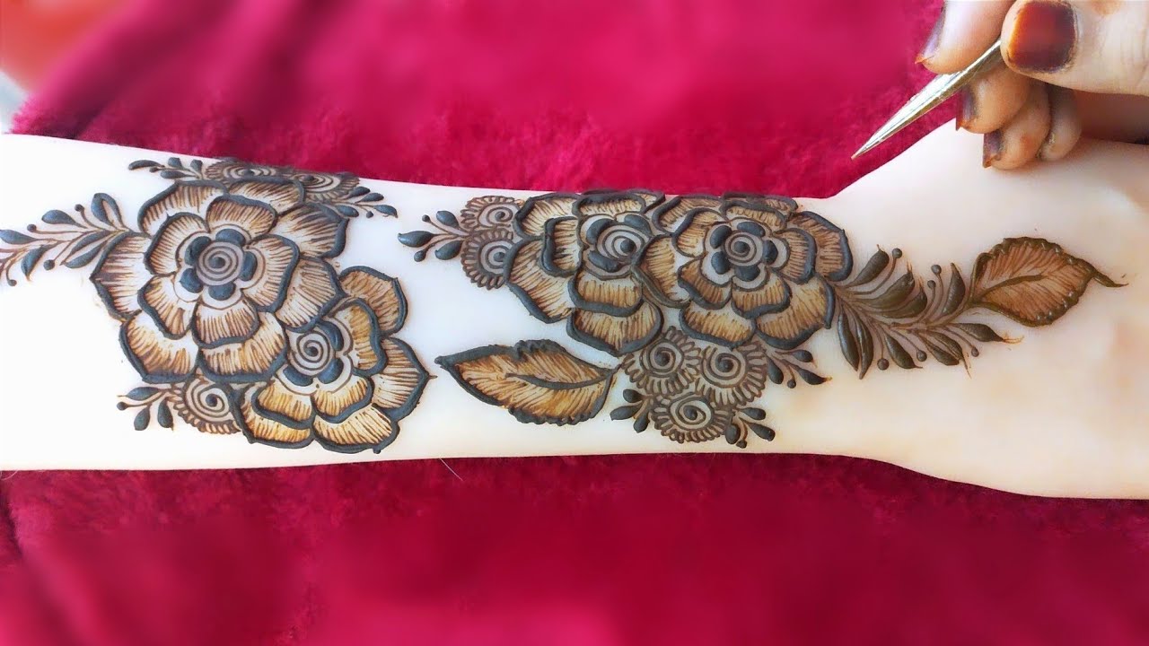 Floral back hand gulf mehndi design | Eid mehndi design | mehndi ka ...