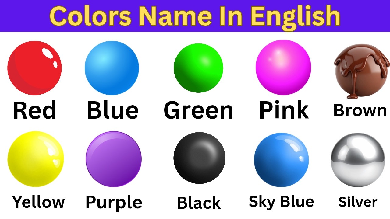 Learn Colors Name for Kids | Fun & Easy Color Learning | Bright Colors ...