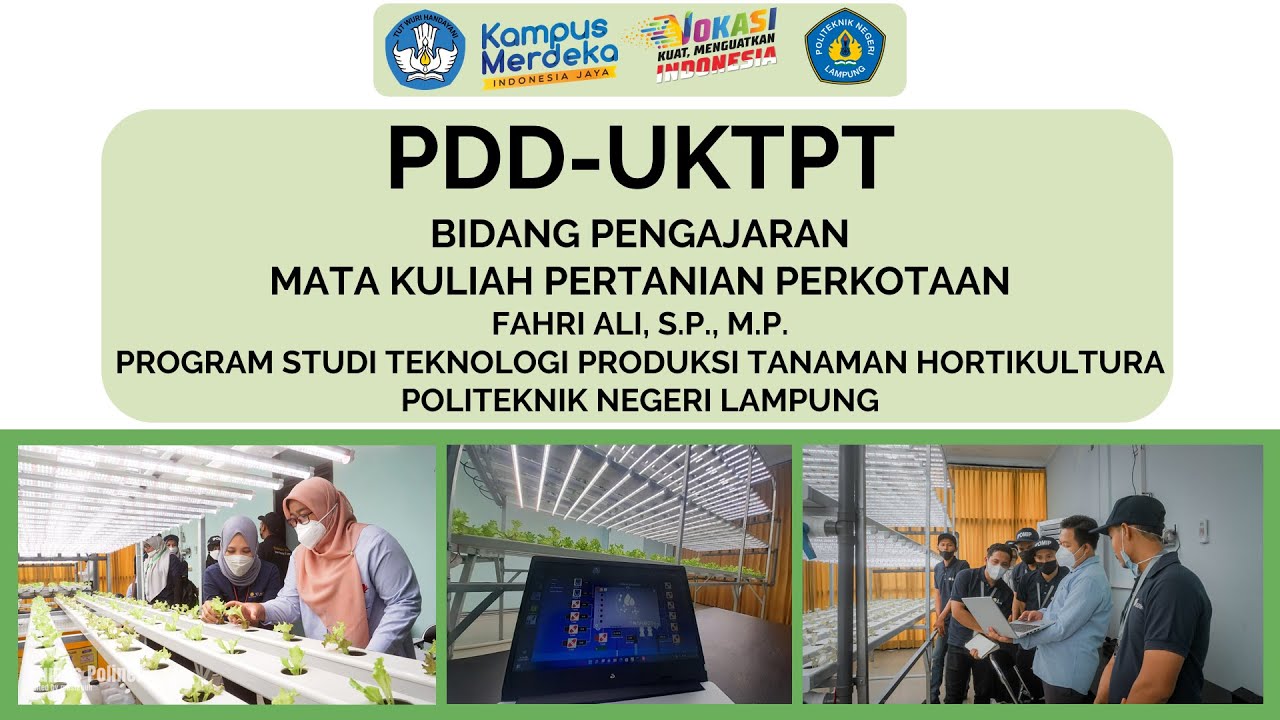 PDD-UKTPT BIDANG PENGAJARAN - Fahri Ali, S.P., M.P. - Politeknik Negeri Lampung - YouTube