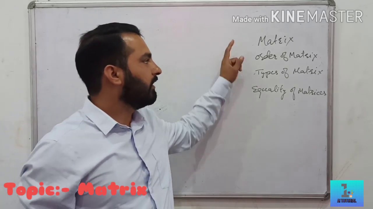 Introduction, Types & Equality of Matrices || CBSE 12th Maths NCERT ...