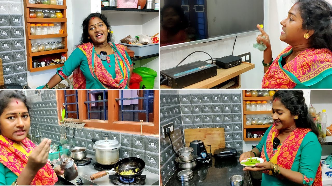 Sunday vlog / Red rice kali with green chilli thokku / ஒரு வாரத்துக்கு ...