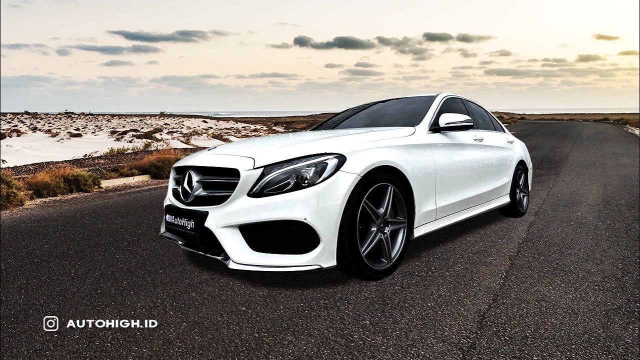 MERCEDES BENZ C200 AMG 2018 W205 WHITE ON BLACK - YouTube