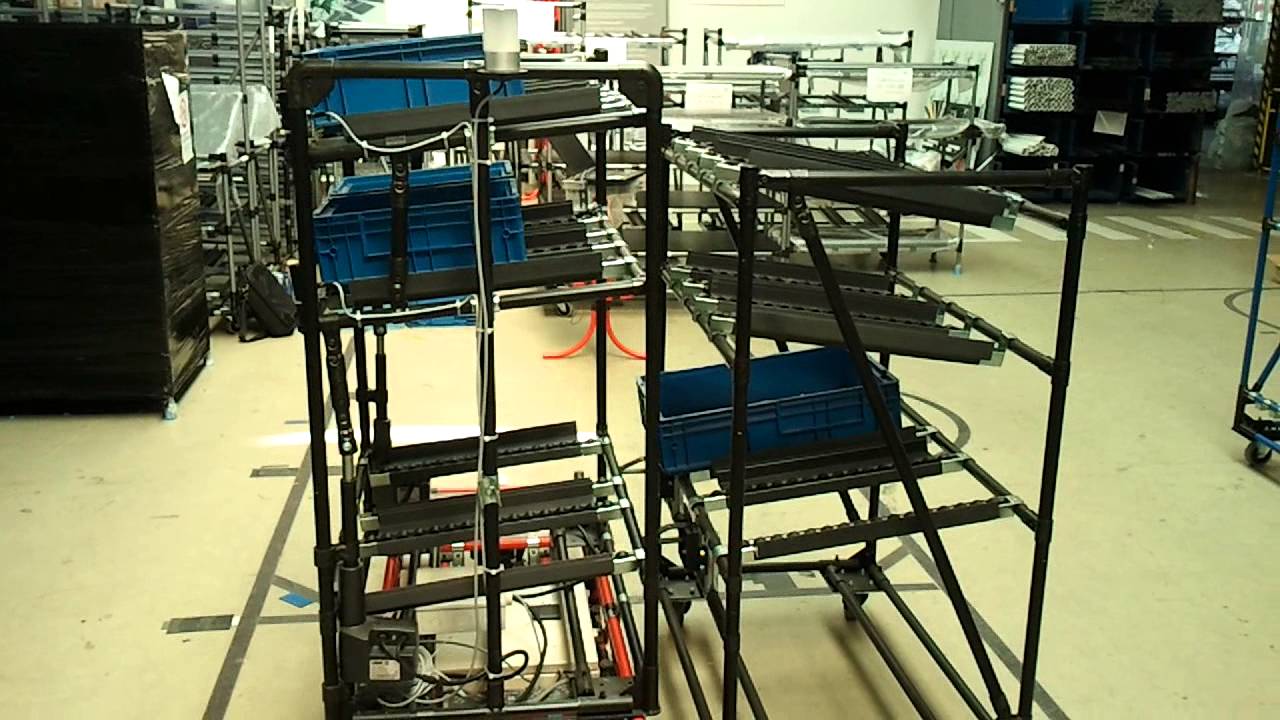 AGV + Automated rack - YouTube