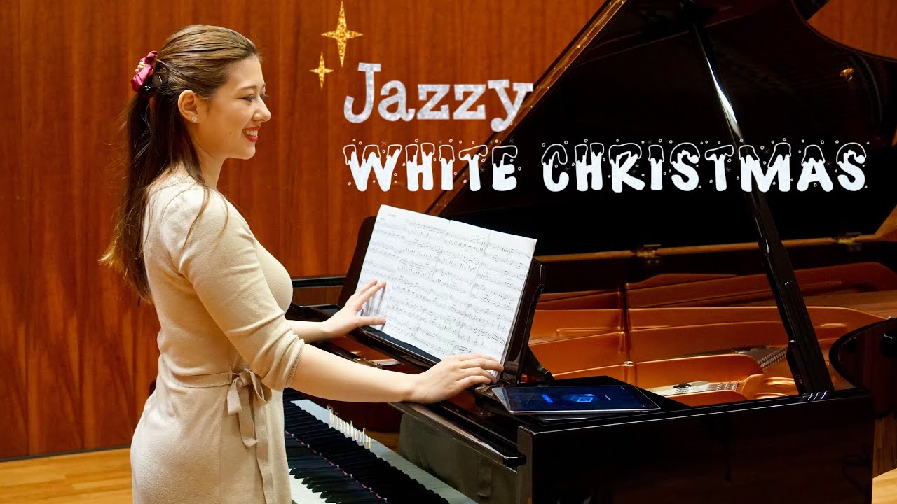Jazzy【White Christmas】with an unexpected audience🤭ホワイトクリスマスちょっとジャズ風feat ...