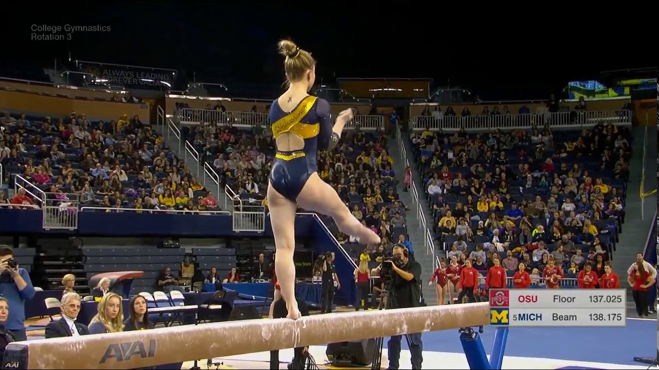 Lauren Farley (Michigan) 2018 Beam vs Ohio State 9.85 - YouTube