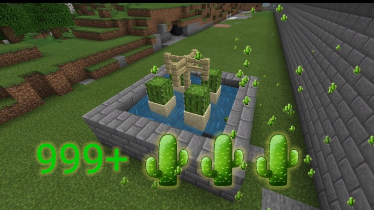 How to make automatic cactus farm in minecraft - YouTube