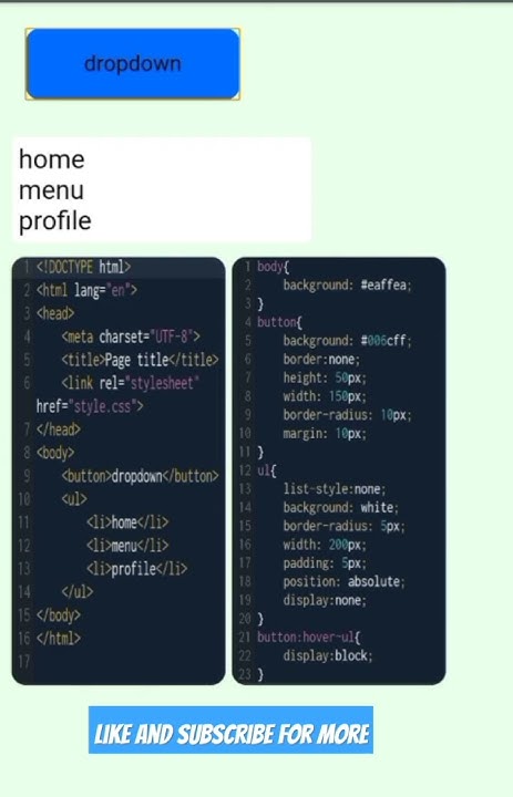 Drop Down Menu Using Html And Css Only Css3html5 Webcode Youtube