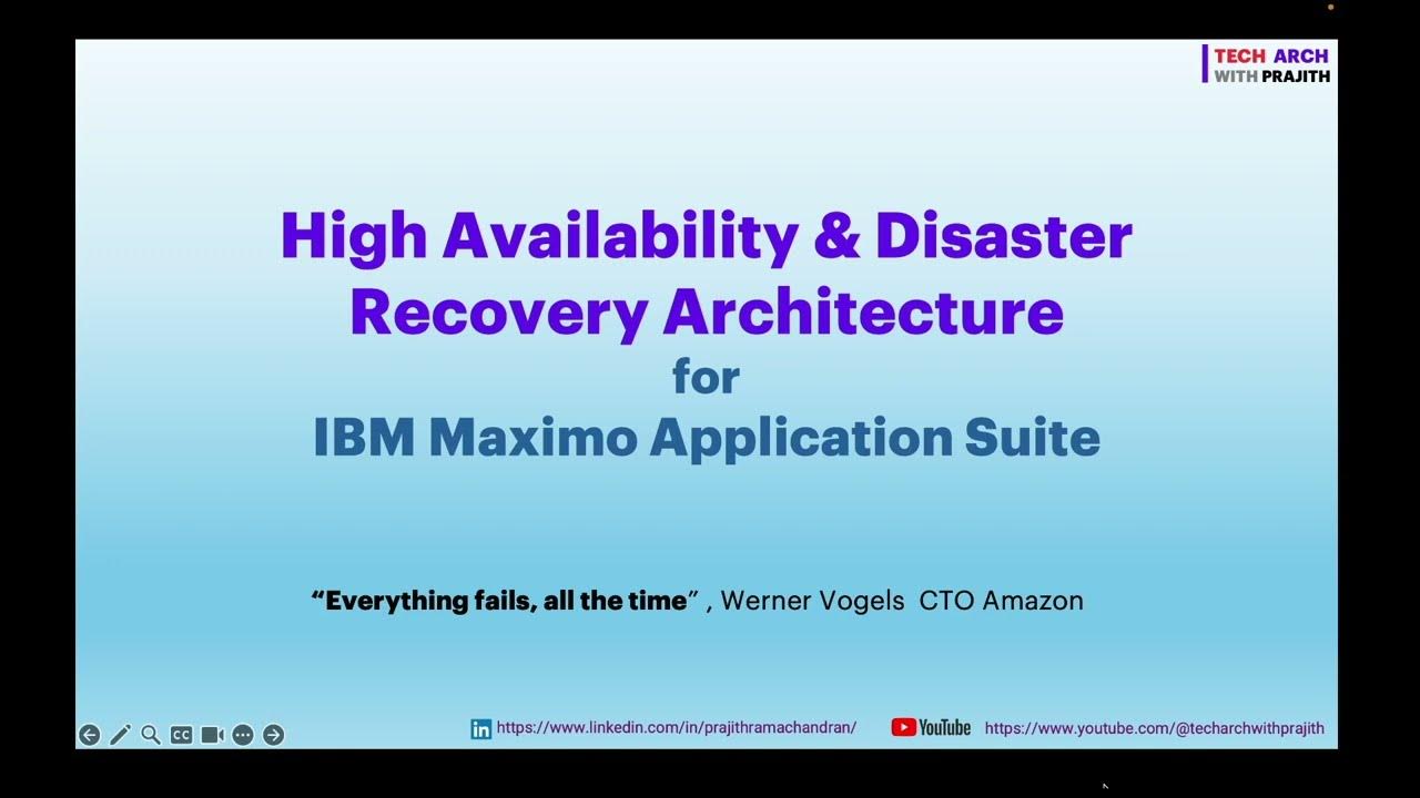 IBM MAS HADR Architecture and Design - YouTube