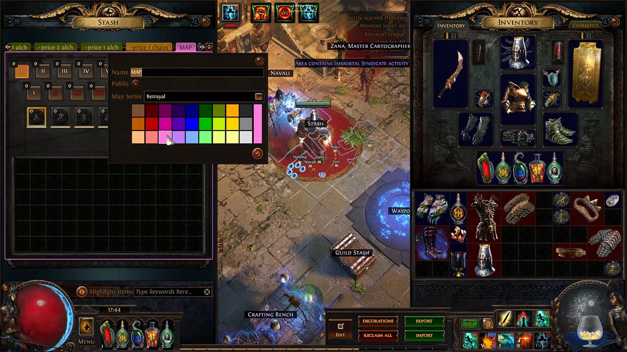 Buying points and map stash tab on poe - YouTube