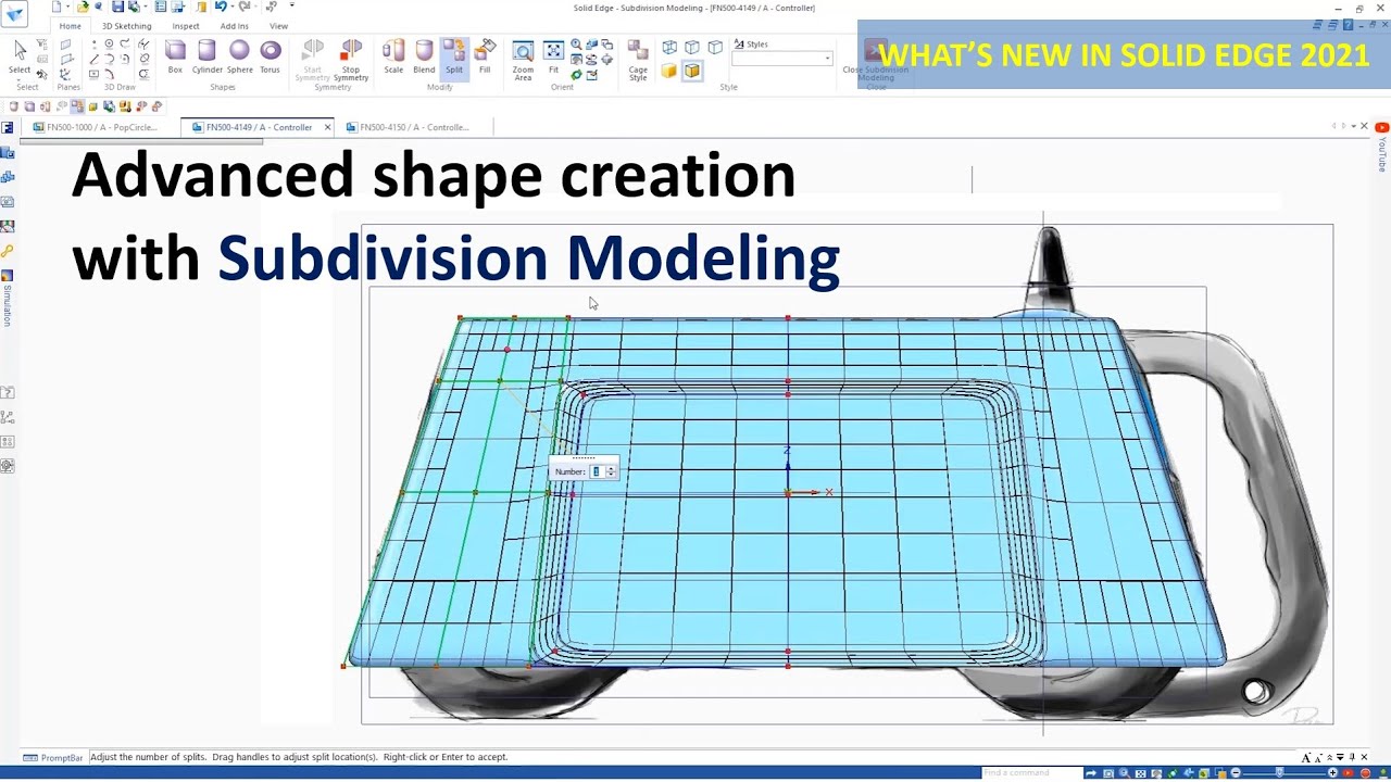 What's new in Solid Edge 2021 | Advanced shape creation with Subdivision Modeling - YouTube