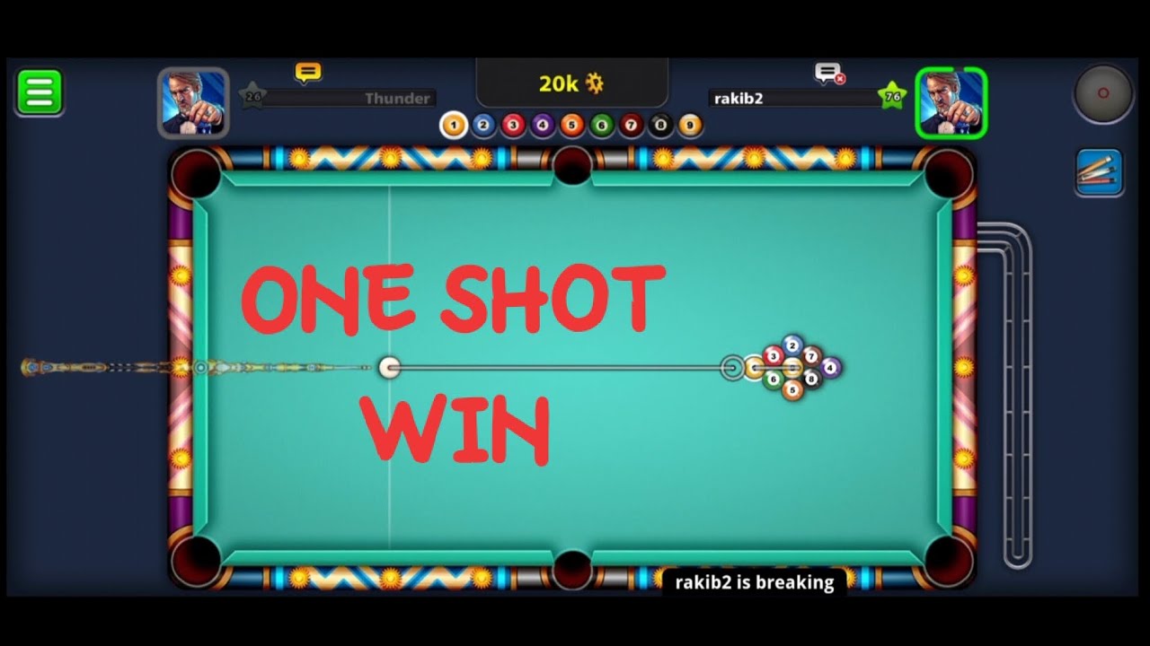 How to win in one shot in9 ball pool - YouTube