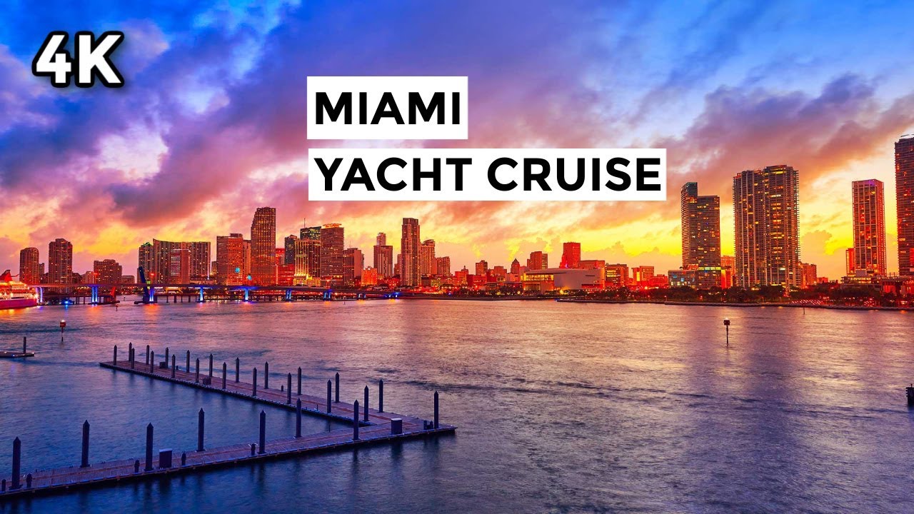 4K Miami Boat Tour - Yacht Charter Thru Downtown, Biscayne Bay, Miami ...