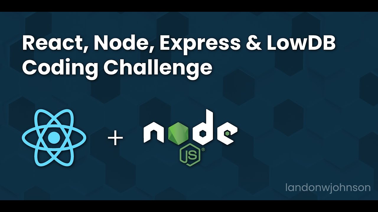 React Node Lowdb Coding Challenge Reactjs Nodejs Lowdb Javascript 9008