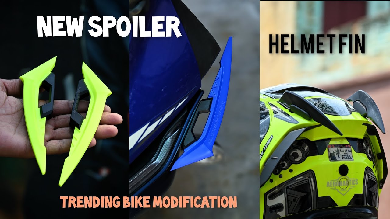 New Trending Spoiler For bikes Helmet #r15m #mt15 #helmet #spoiler # ...