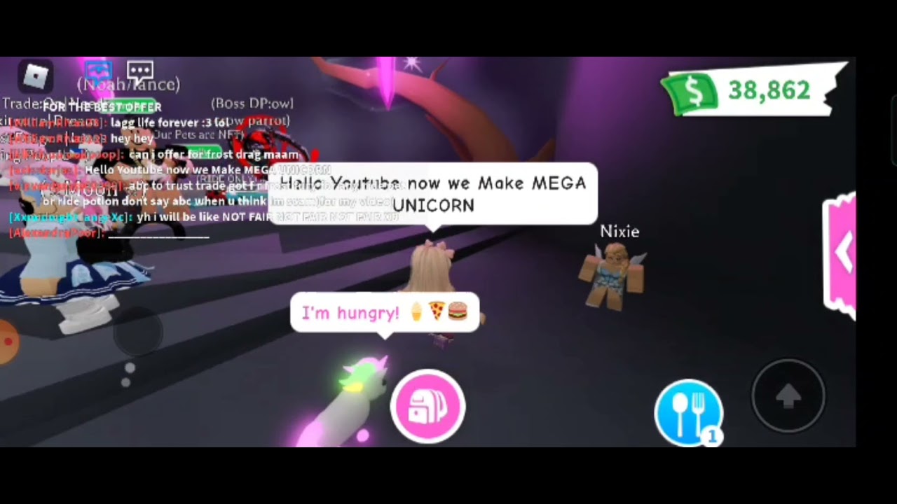 Making a Mega Neon Unicorn in Adopt Me - YouTube