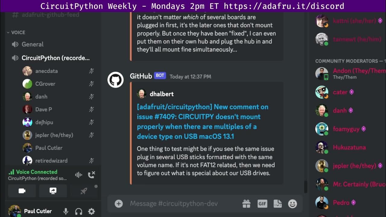 Circuitpython Weekly Meeting For January 3 2023 Youtube
