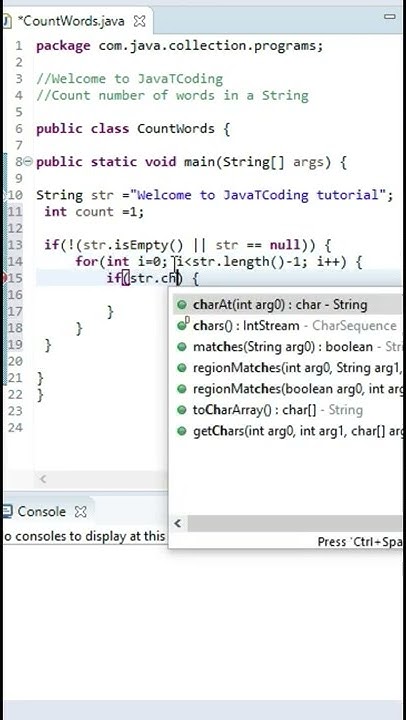 Count words in a given string | count total number of words in a string #shorts #java # ...