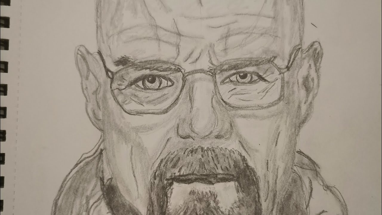 Drawing Walter White - Breaking bad quick sketch #shorts - YouTube