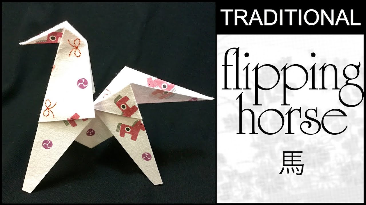 Traditional Origami Flipping Horse Tutorial - YouTube